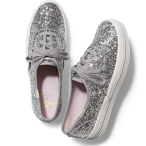 Keds Silver Glitter Sneakers
